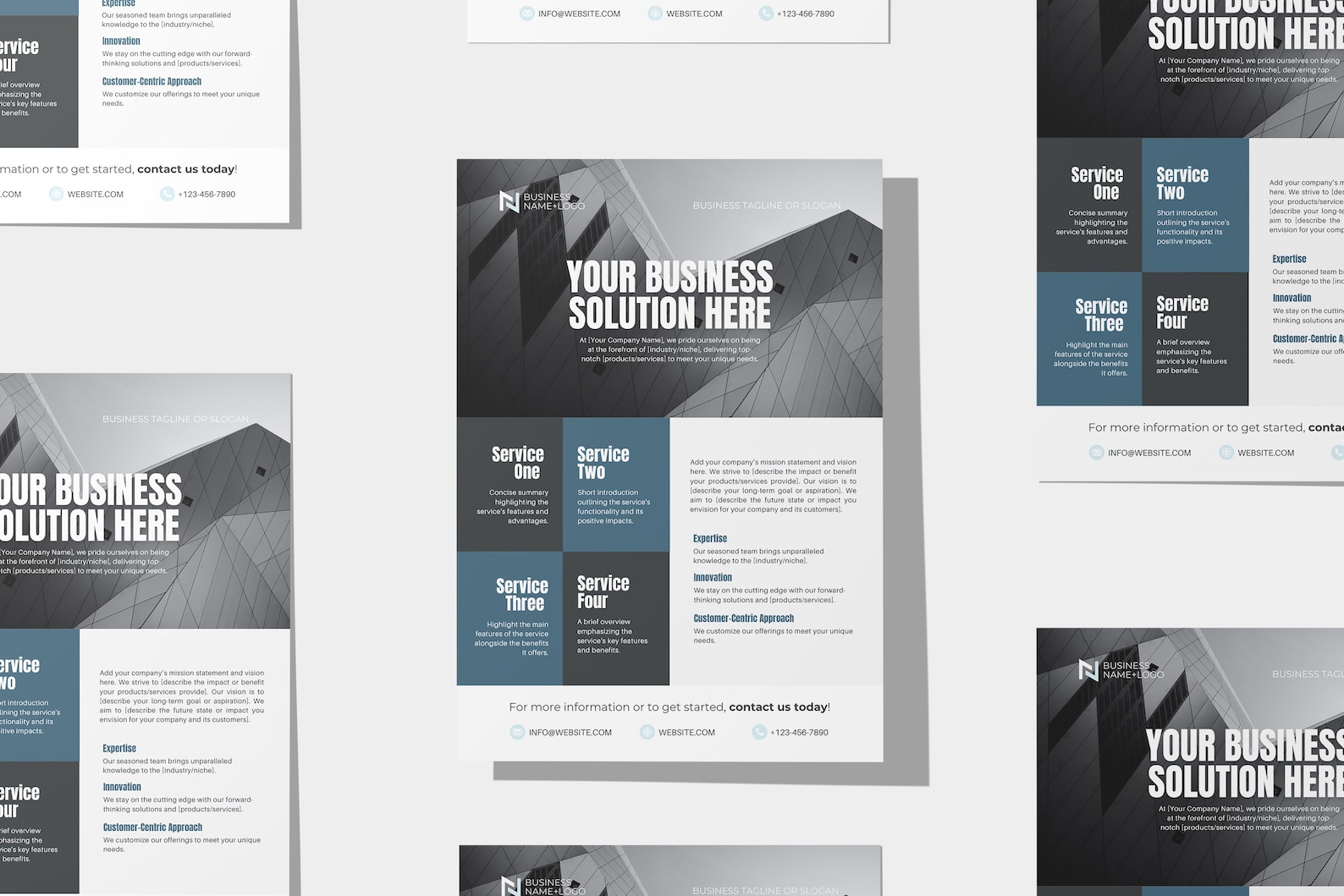 Corporate One-pager Template | Business Summary Page | Corporate ...