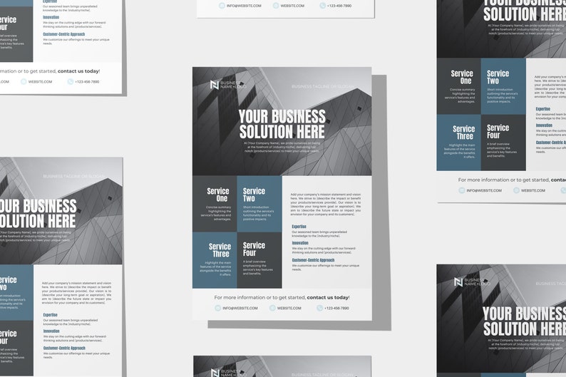 Corporate One-pager Template | Business Summary Page | Corporate ...