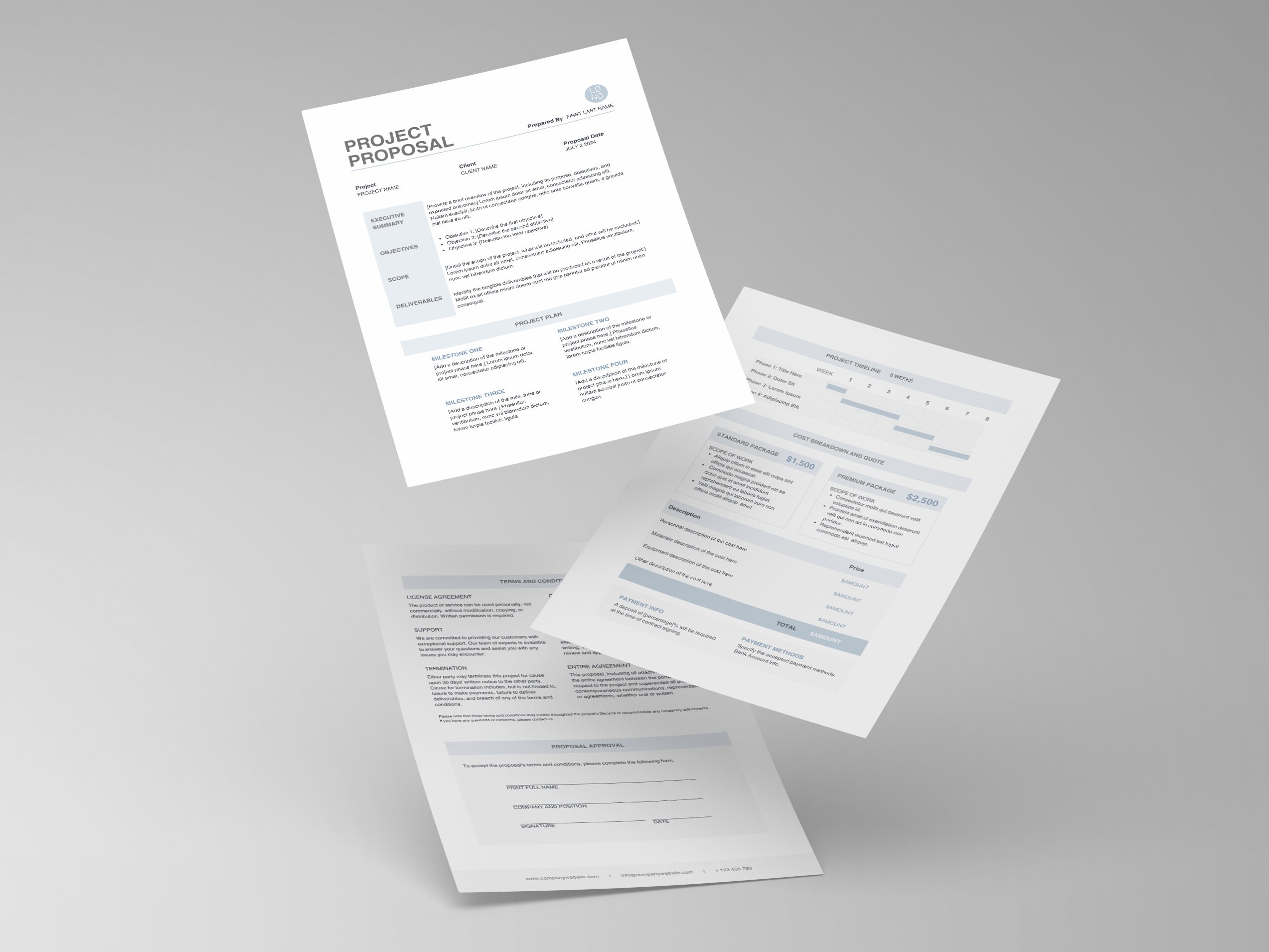 Project Proposal Template | Client Proposal Template | Minimal Brief ...