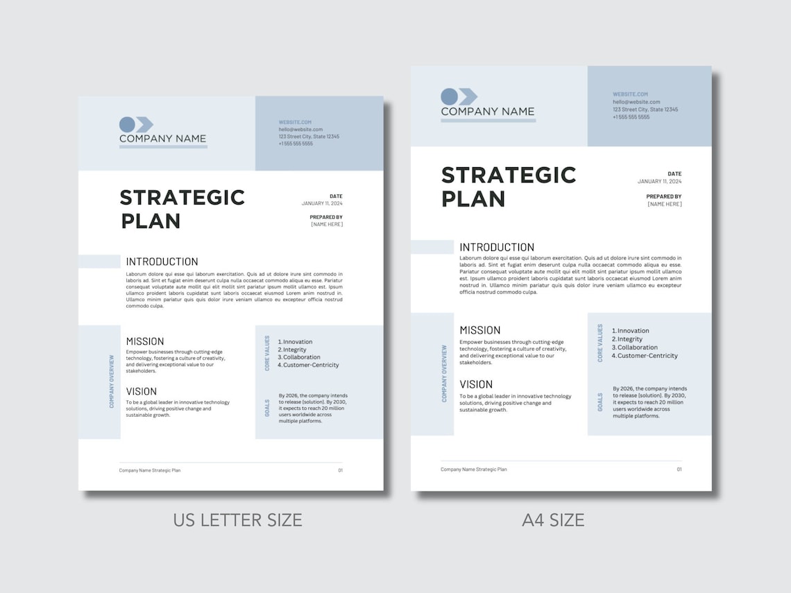Strategic Plan Template | Strategy Plan | Business Action Plan ...