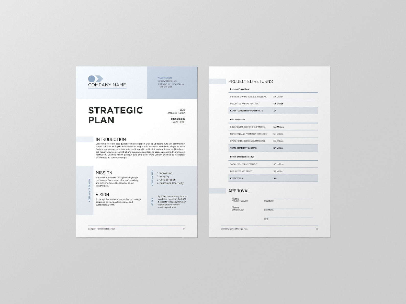 Strategic Plan Template | Strategy Plan | Business Action Plan ...