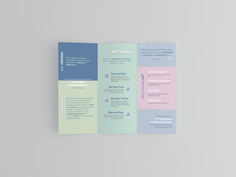 Corporate Business Trifold Brochure Template | Editable Brochure | US ...