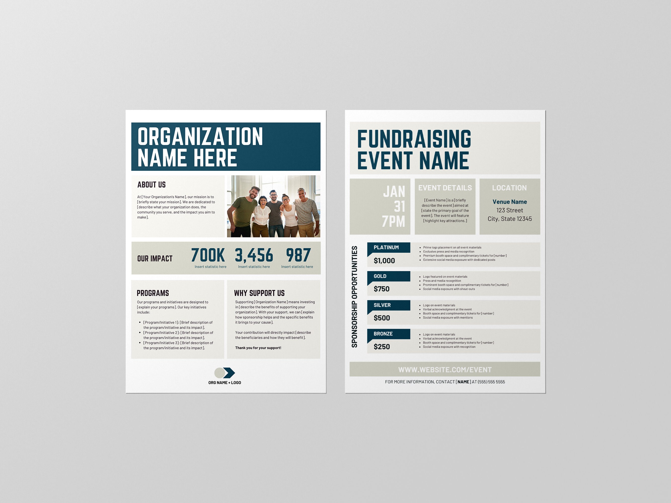 Event Sponsorship Packet Template | Canva Nonprofit Fundraiser ...