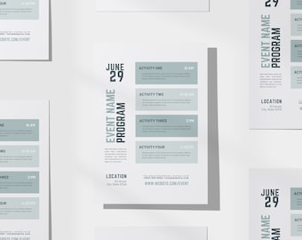 Event Schedule Template | Event Timeline | Event Program Schedule ...