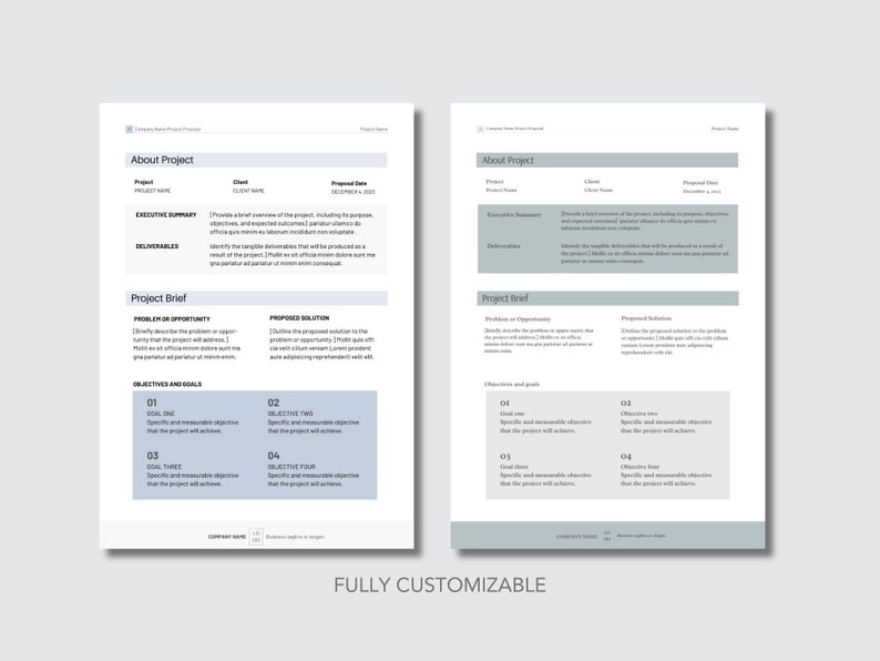 Project Proposal Template | Client Project Proposal Template | Minimal ...