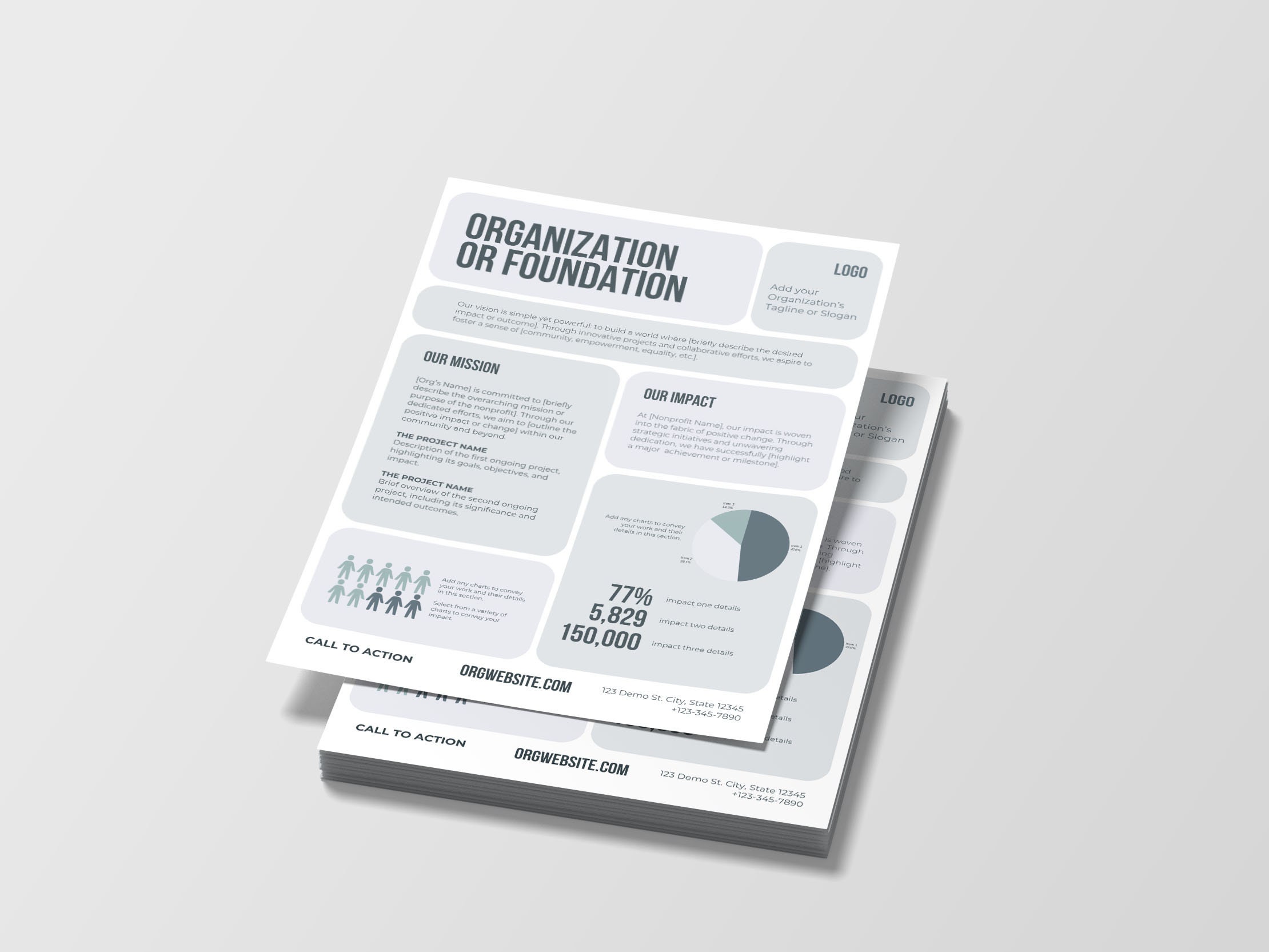 Nonprofit One Pager | Organization Overview Summary Page | Impact ...