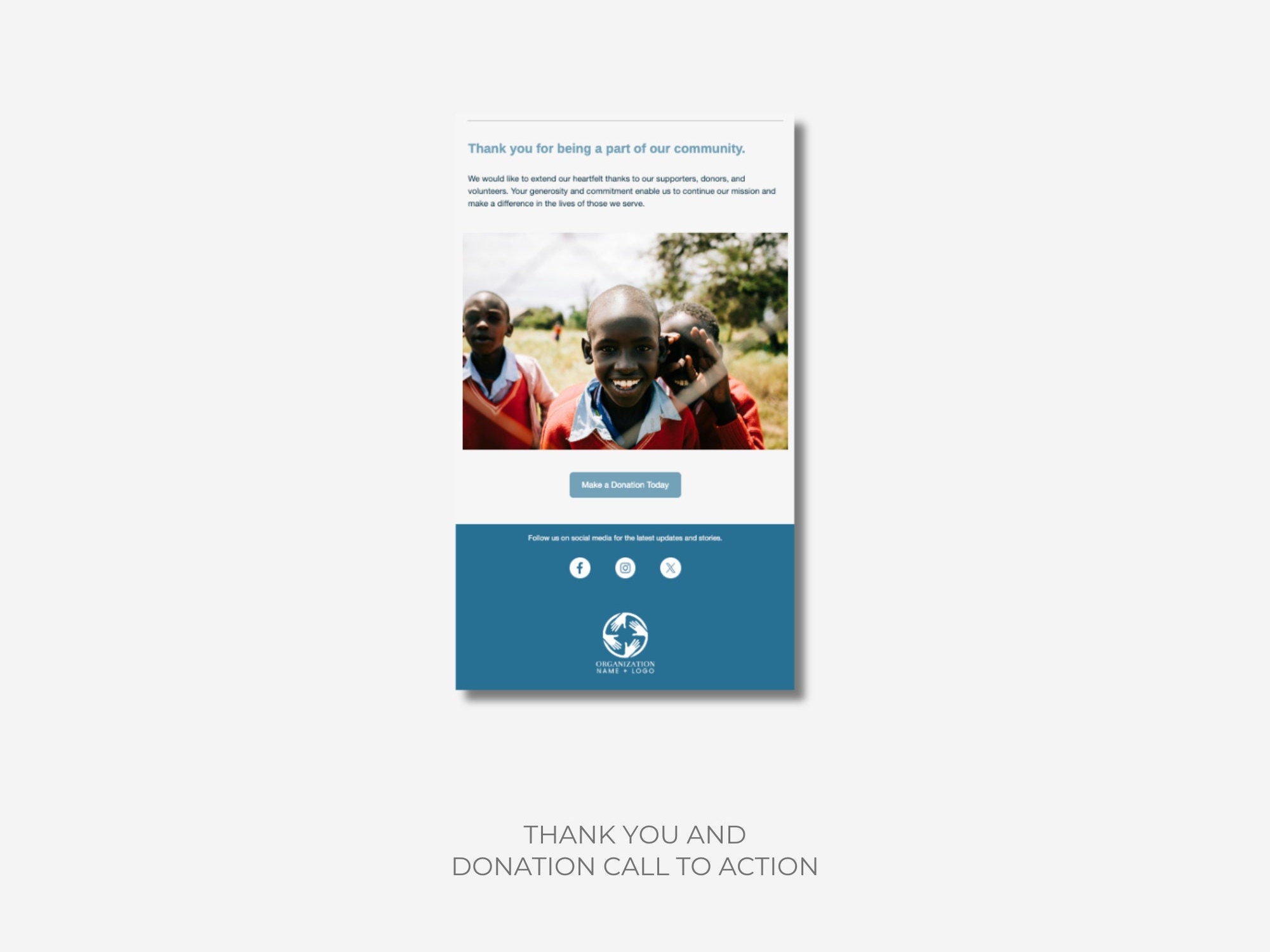 Nonprofit Monthly Newsletter Template | Email Template | Ready-made ...