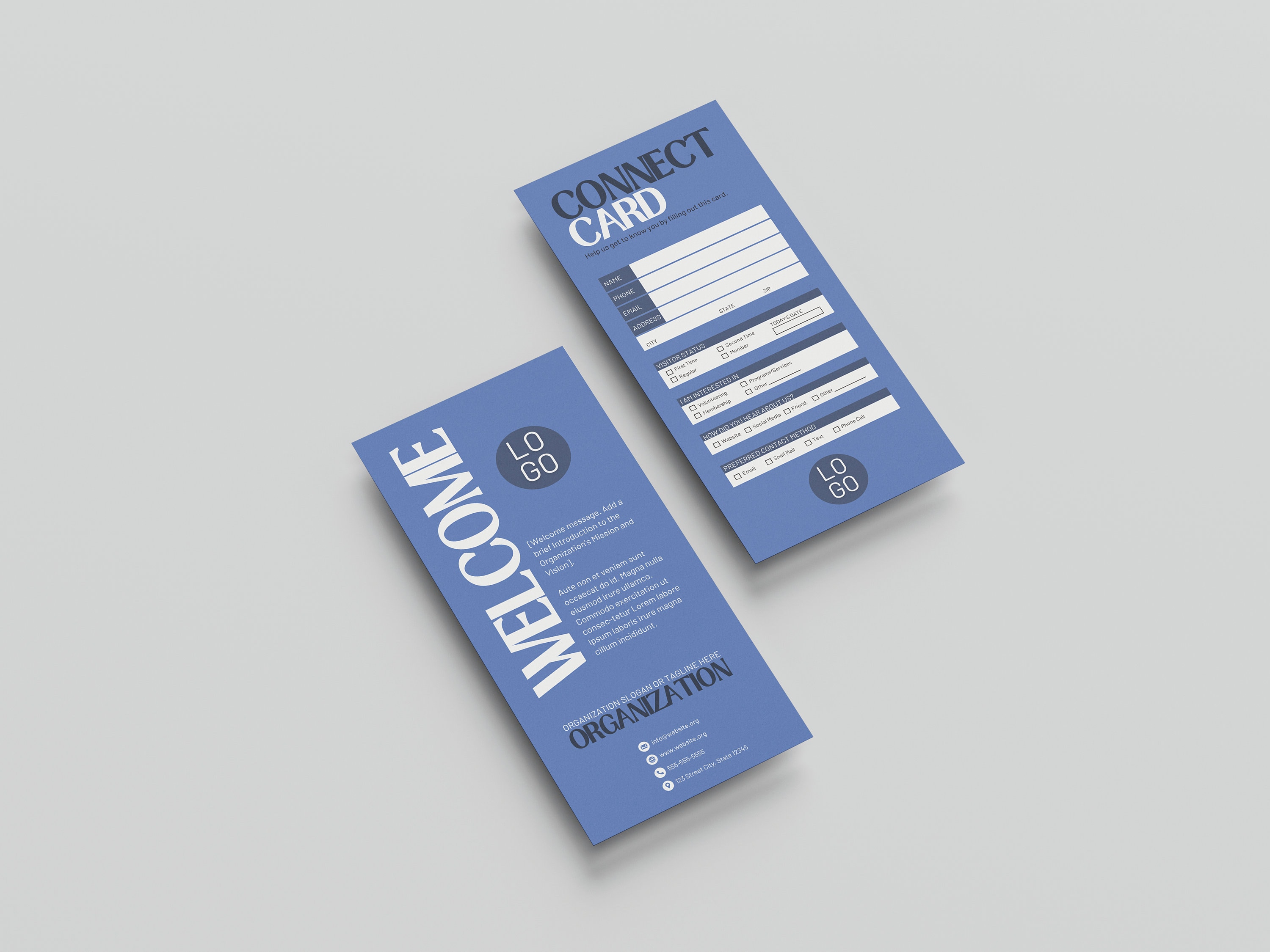 Connection Card Template for Organizations or Churches | Editable ...