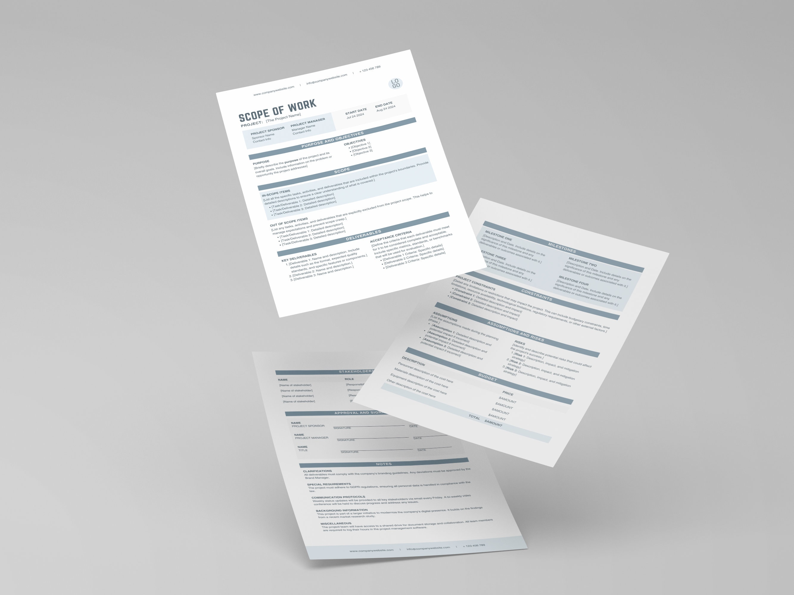 Scope of Work Template | Statement of Work | SOW Template ...