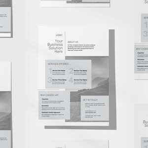 Corporate One-pager Template | Business Summary Page | Modern Clean ...