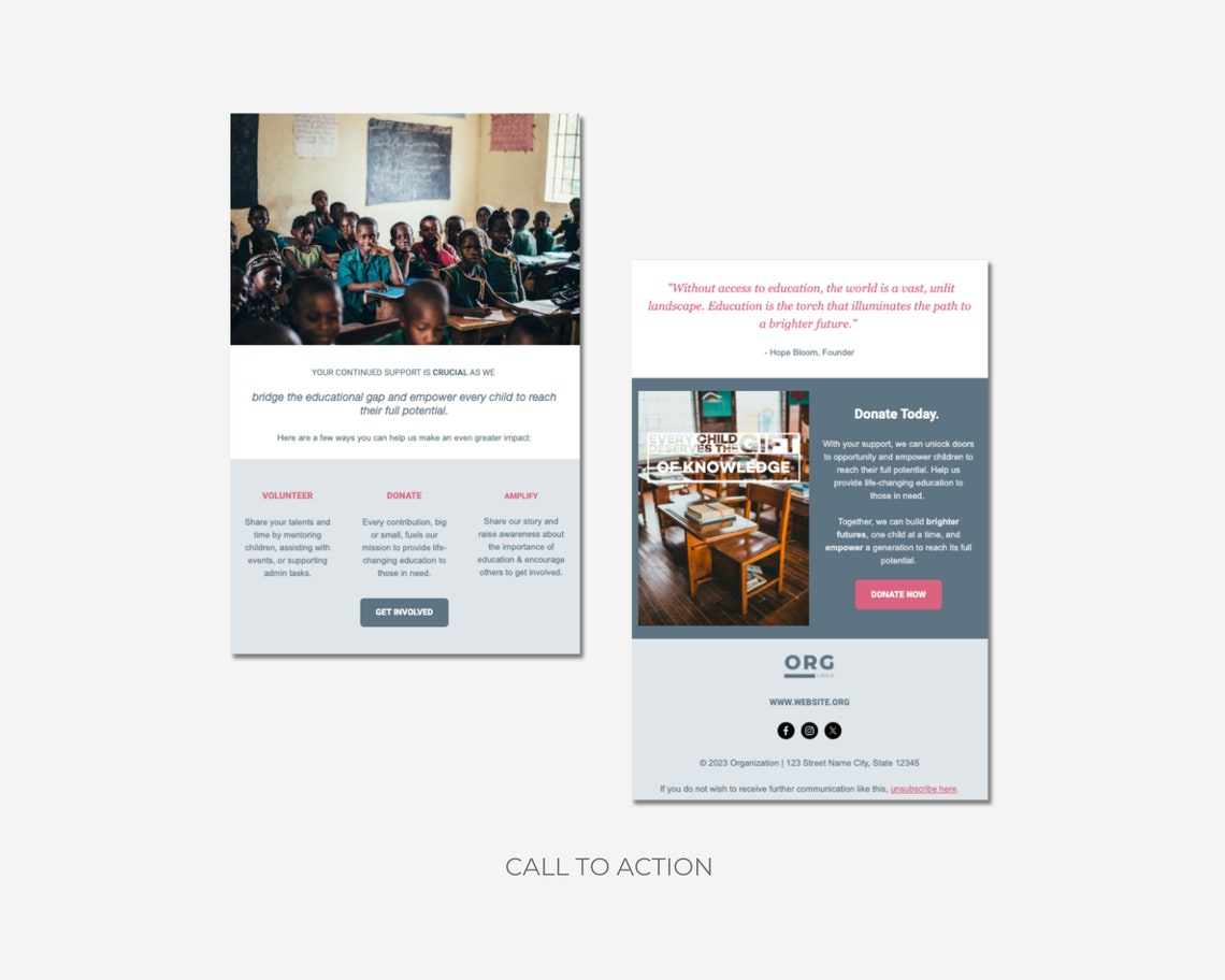 Nonprofit Impact Mailchimp Template | Email Template | Ready-made ...