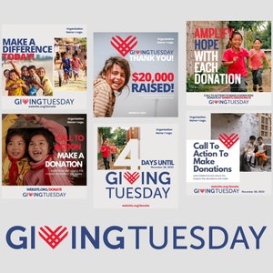 Customizable Giving Tuesday Social Media Template for Nonprofits ...