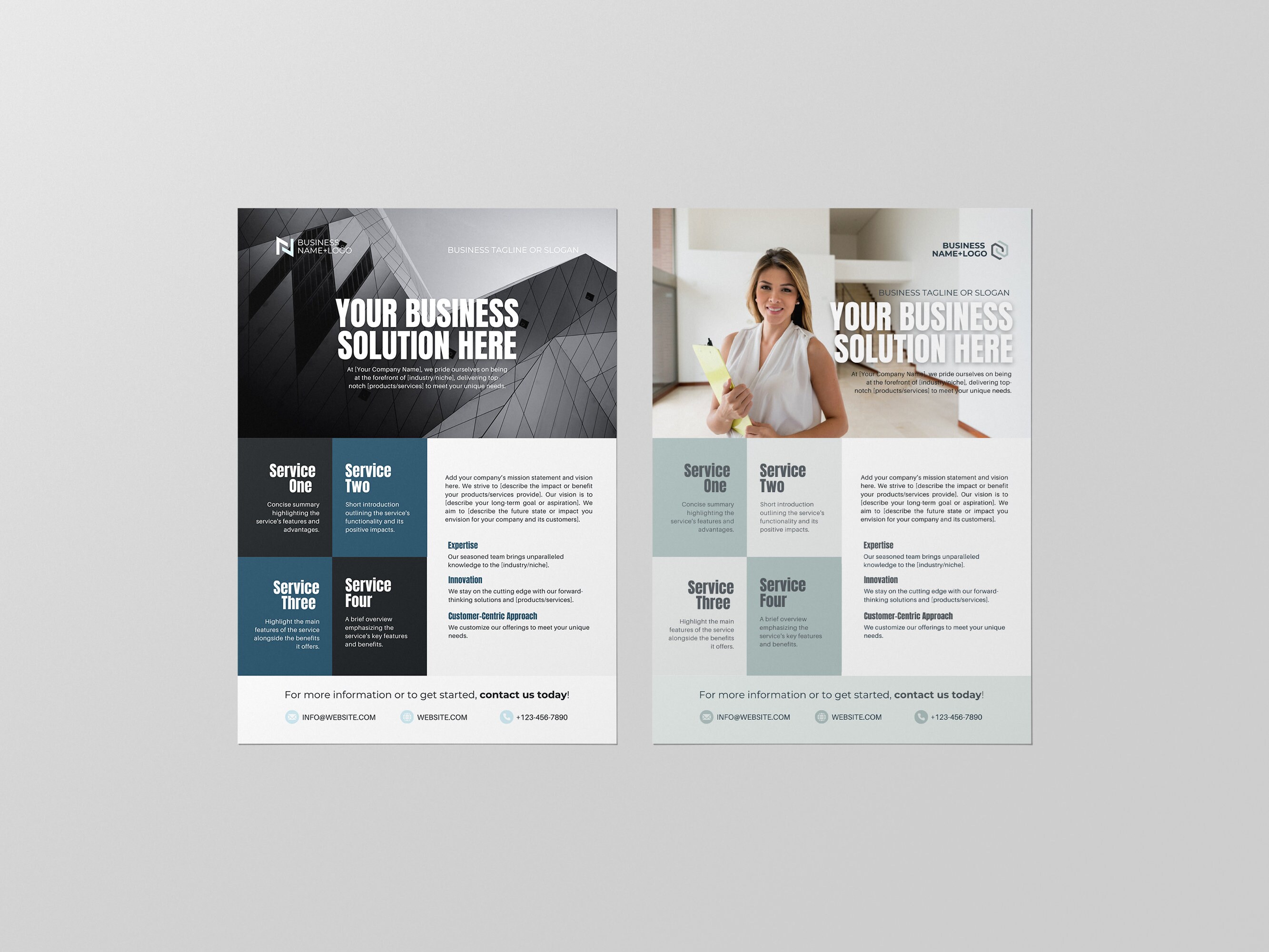 Corporate One-pager Template | Business Summary Page | Corporate ...