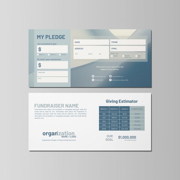 Church Pledge Cards - Etsy