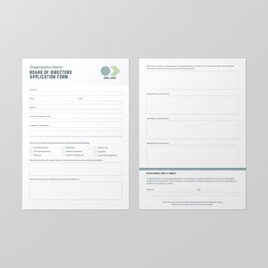 Nonprofit Board of Directors Member Application Template | Canva ...
