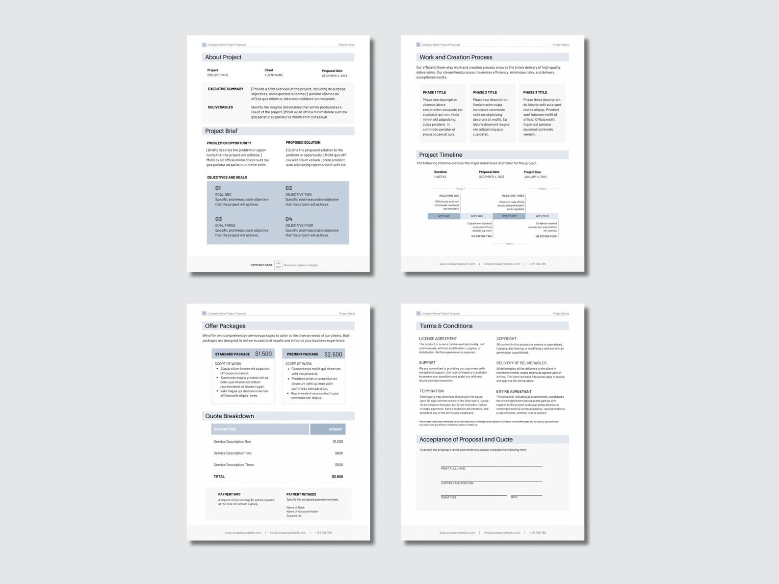 Project Proposal Template | Client Project Proposal Template | Minimal ...