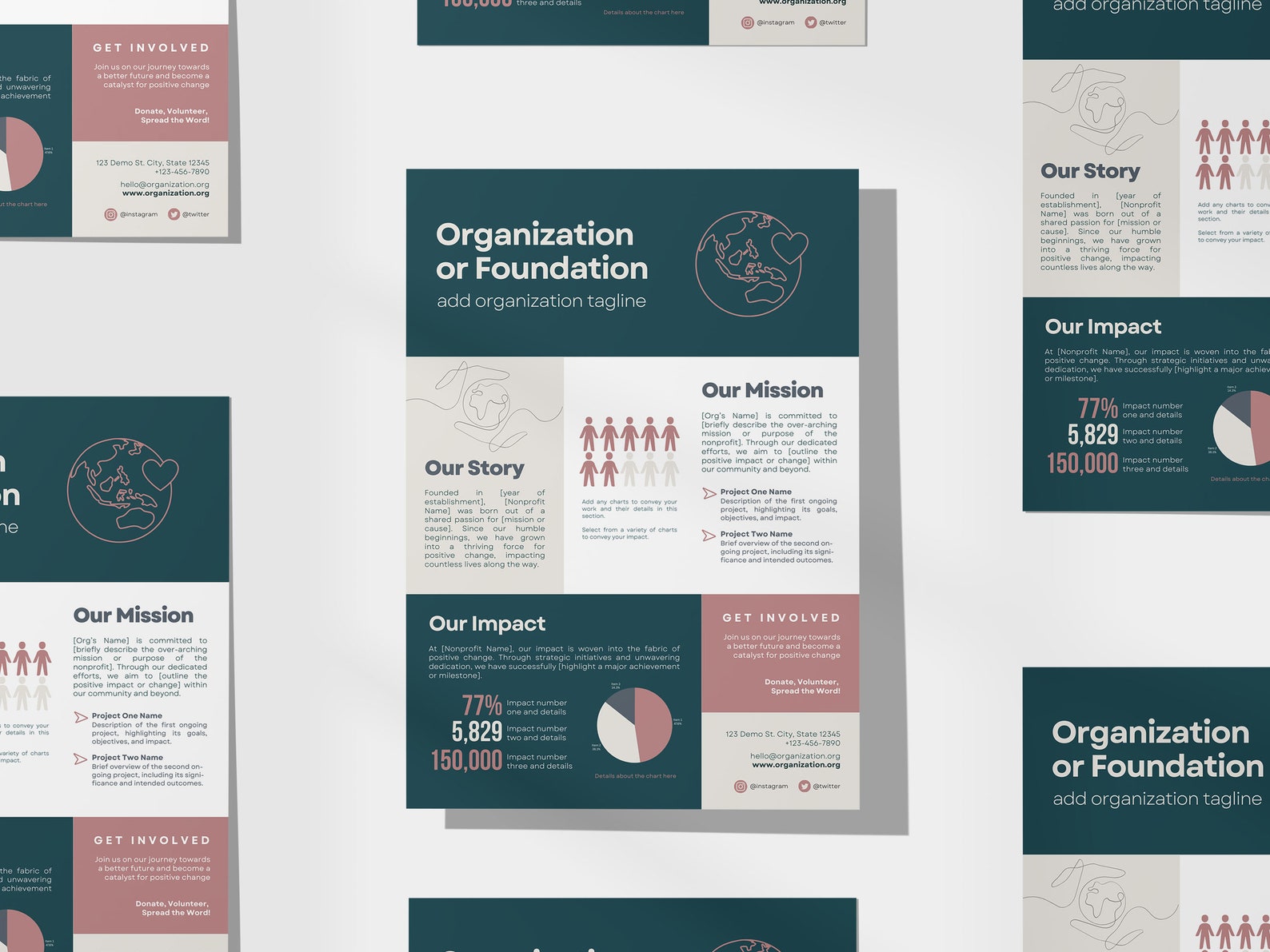 Nonprofit Organization One Pager | Editable Infographic | Nonprofit ...