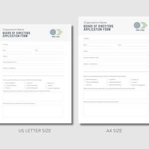 Nonprofit Board of Directors Member Application Template | Canva ...