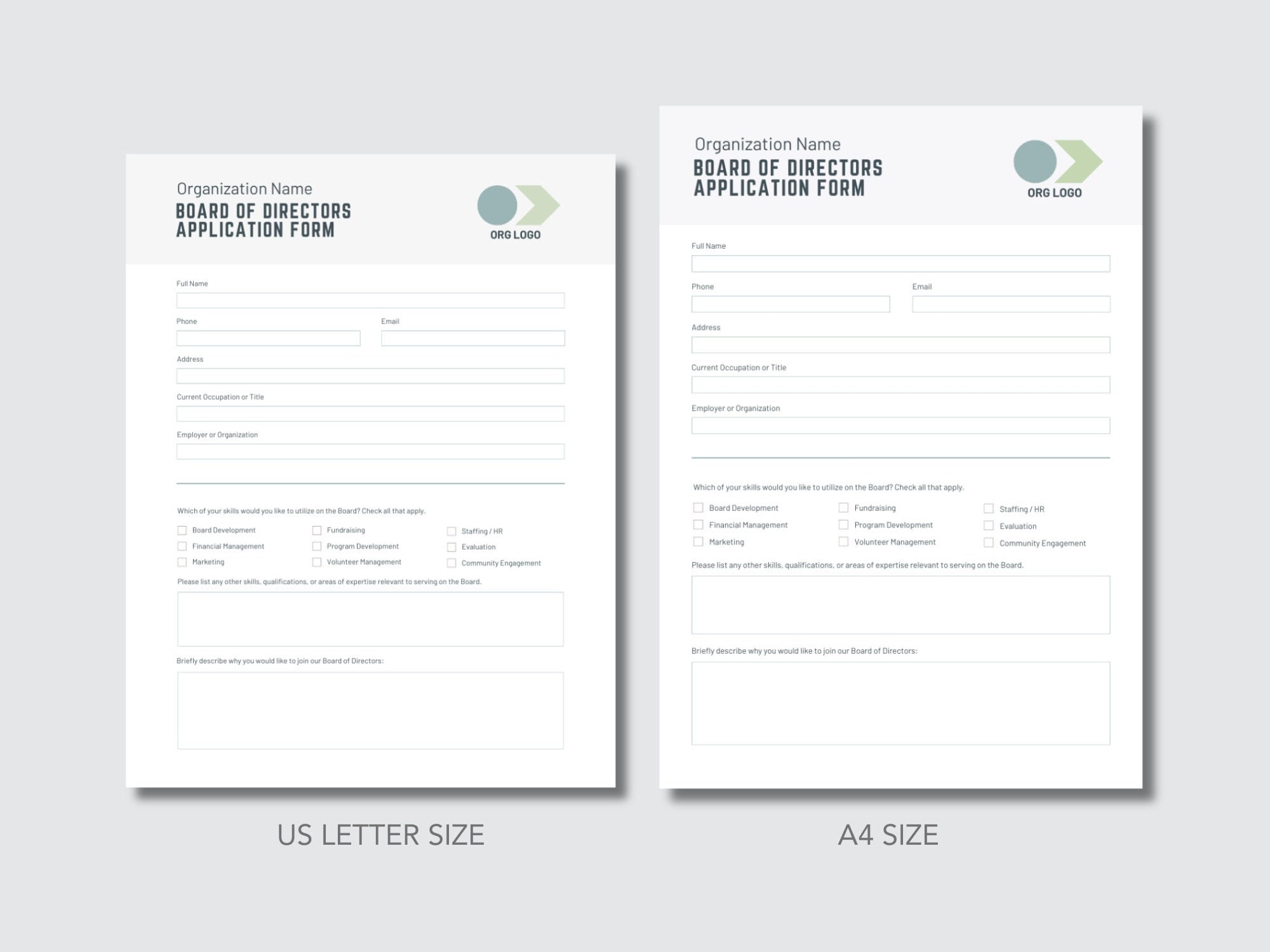 Nonprofit Board of Directors Member Application Template | Canva ...