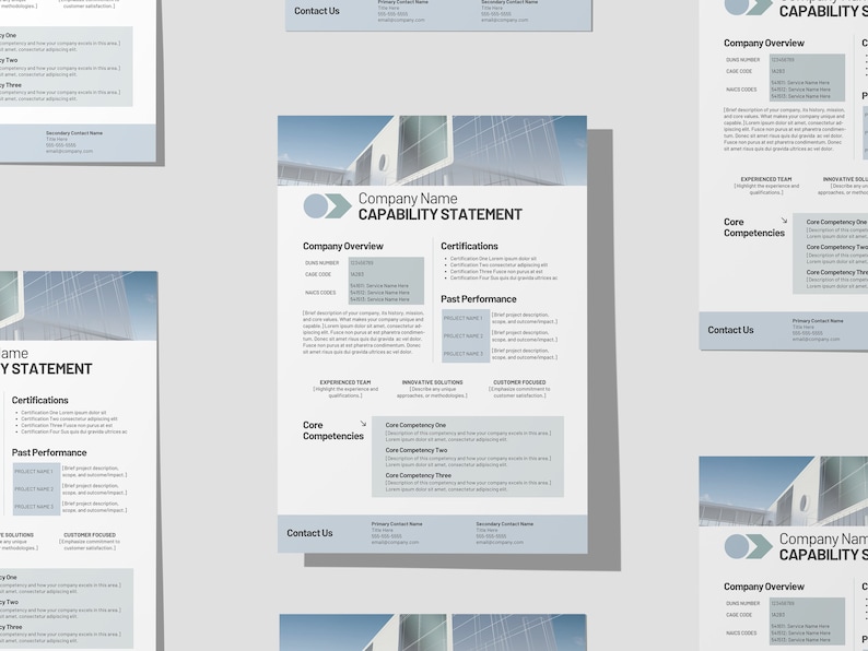 Capability Statement Template | Business Capability Statement | Company ...