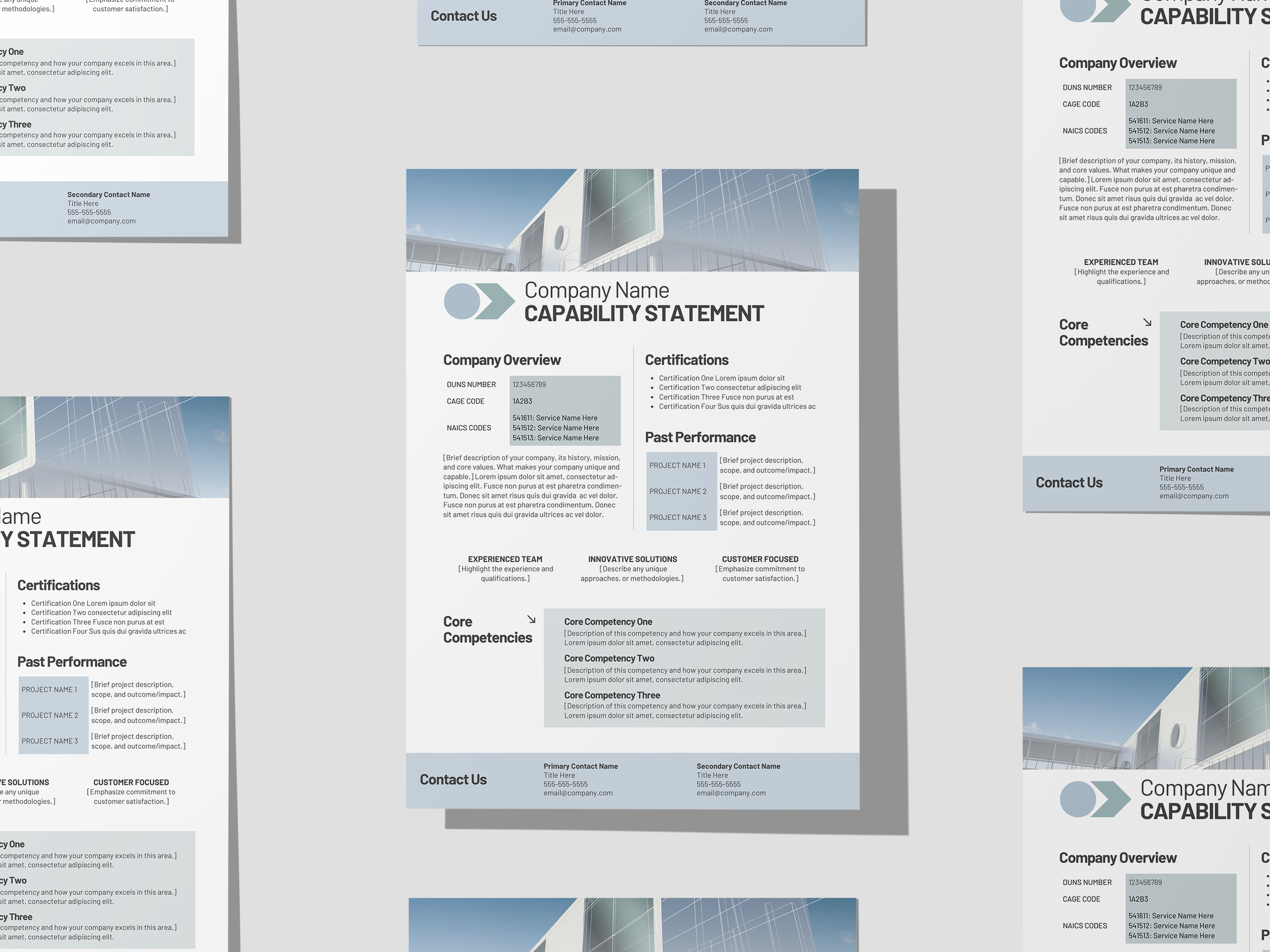 Capability Statement Template | Business Capability Statement | Company ...