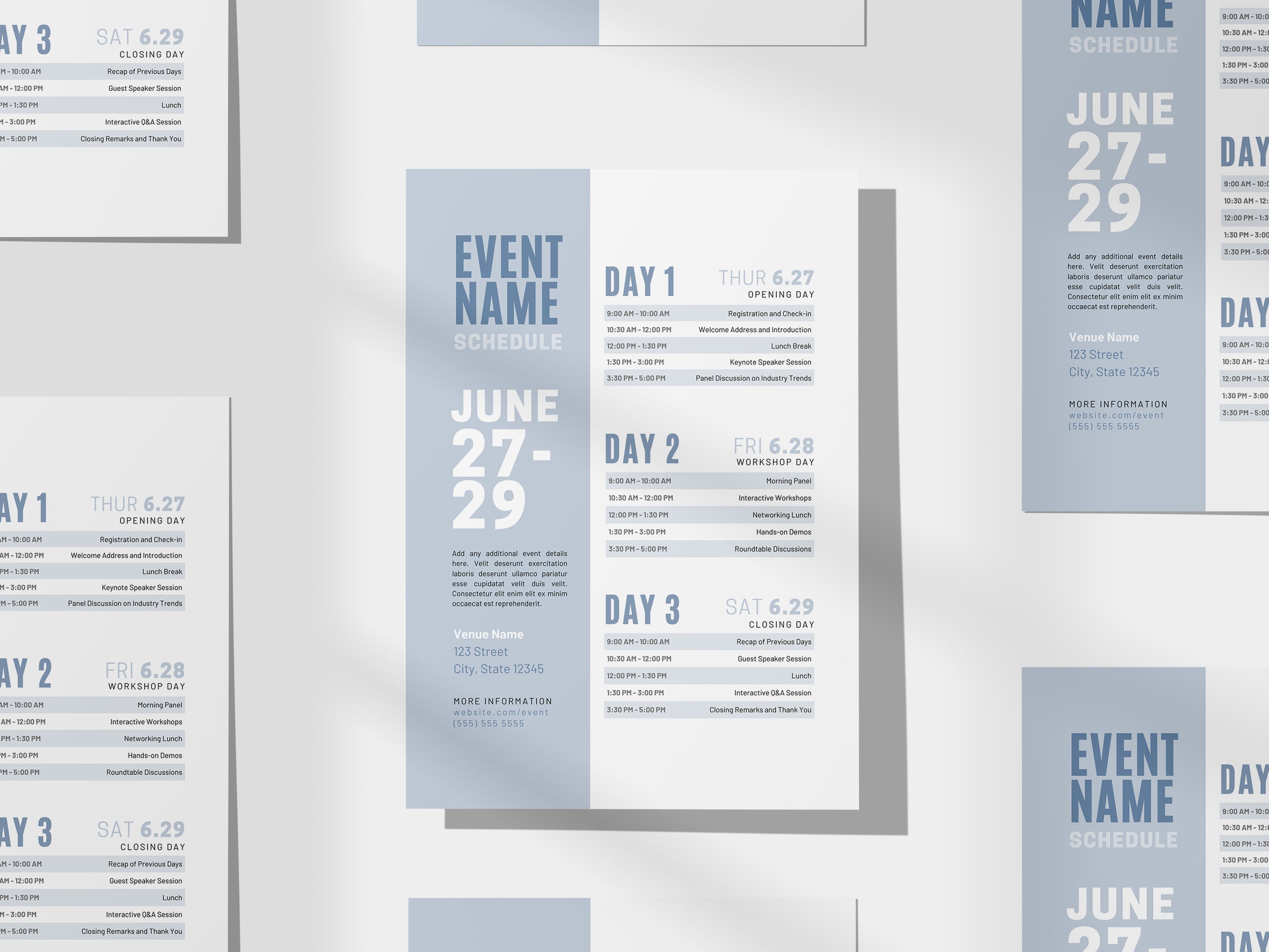 Event Schedule Template Event Timeline Event Program Schedule ...