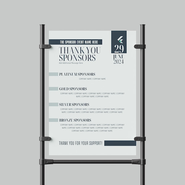 Thank You Sponsor Posters - Etsy