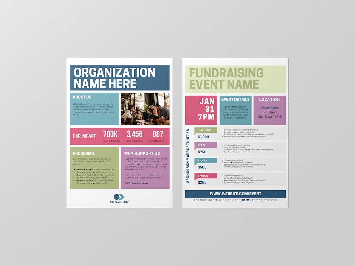 Event Sponsorship Packet Template | Canva Nonprofit Fundraiser ...