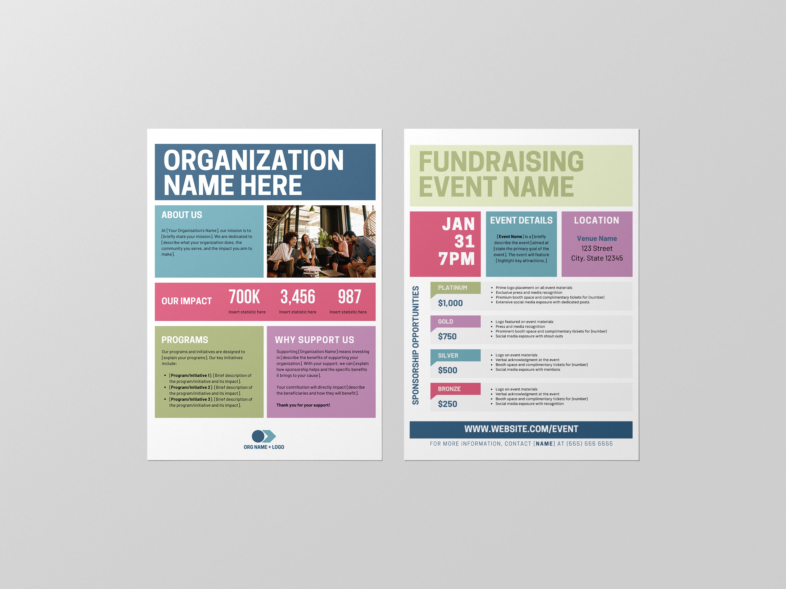 Event Sponsorship Packet Template | Canva Nonprofit Fundraiser ...