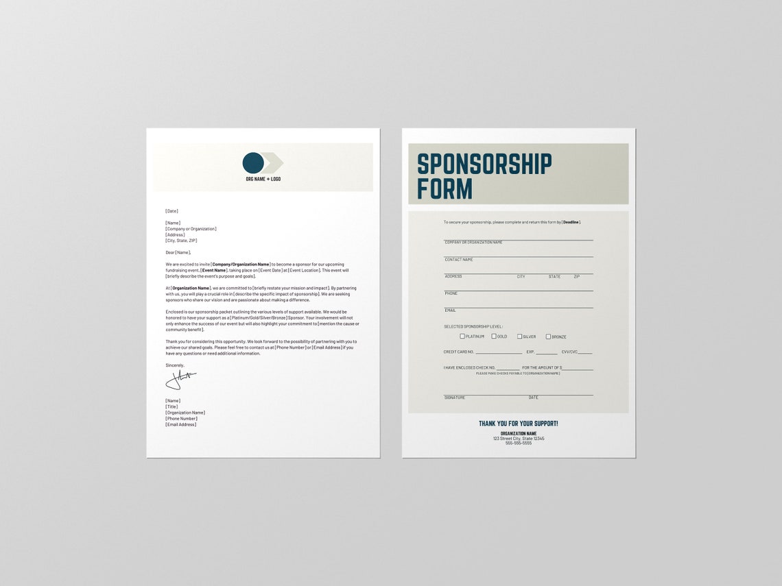 Event Sponsorship Packet Template | Canva Nonprofit Fundraiser ...