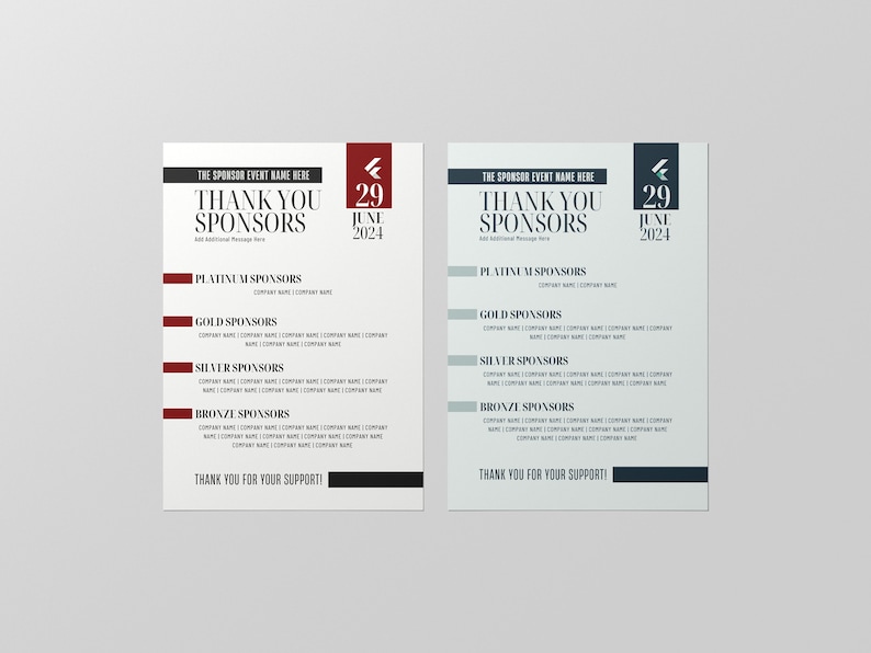 Event Sponsors Sign | Customizable Canva Template | 24x36in - Etsy