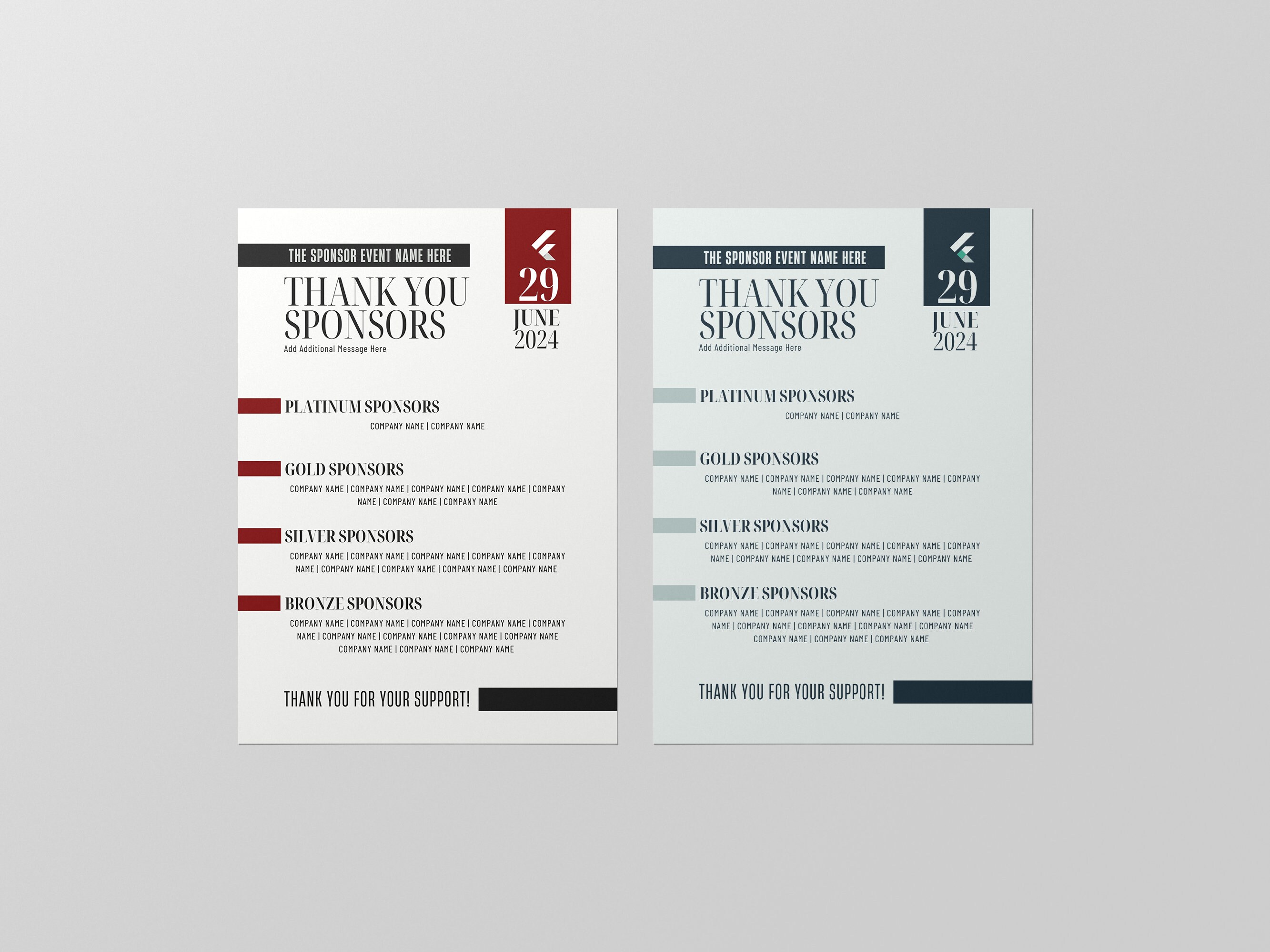 Event Sponsors Sign | Customizable Canva Template | 24x36in - Etsy