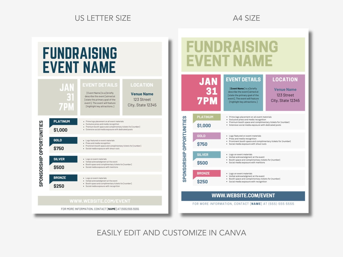 Event Sponsorship Packet Template | Canva Nonprofit Fundraiser ...