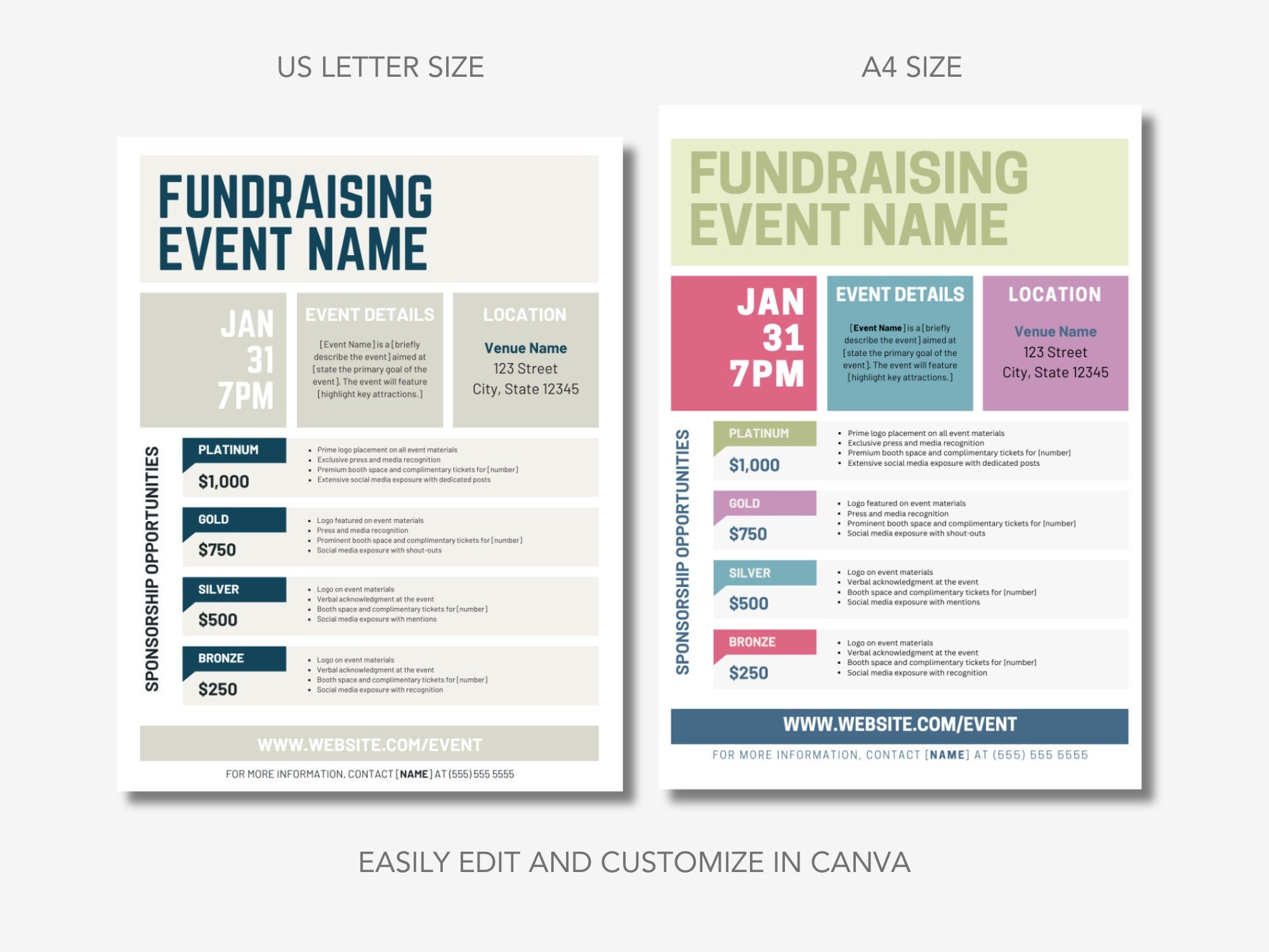 Event Sponsorship Packet Template | Canva Nonprofit Fundraiser ...