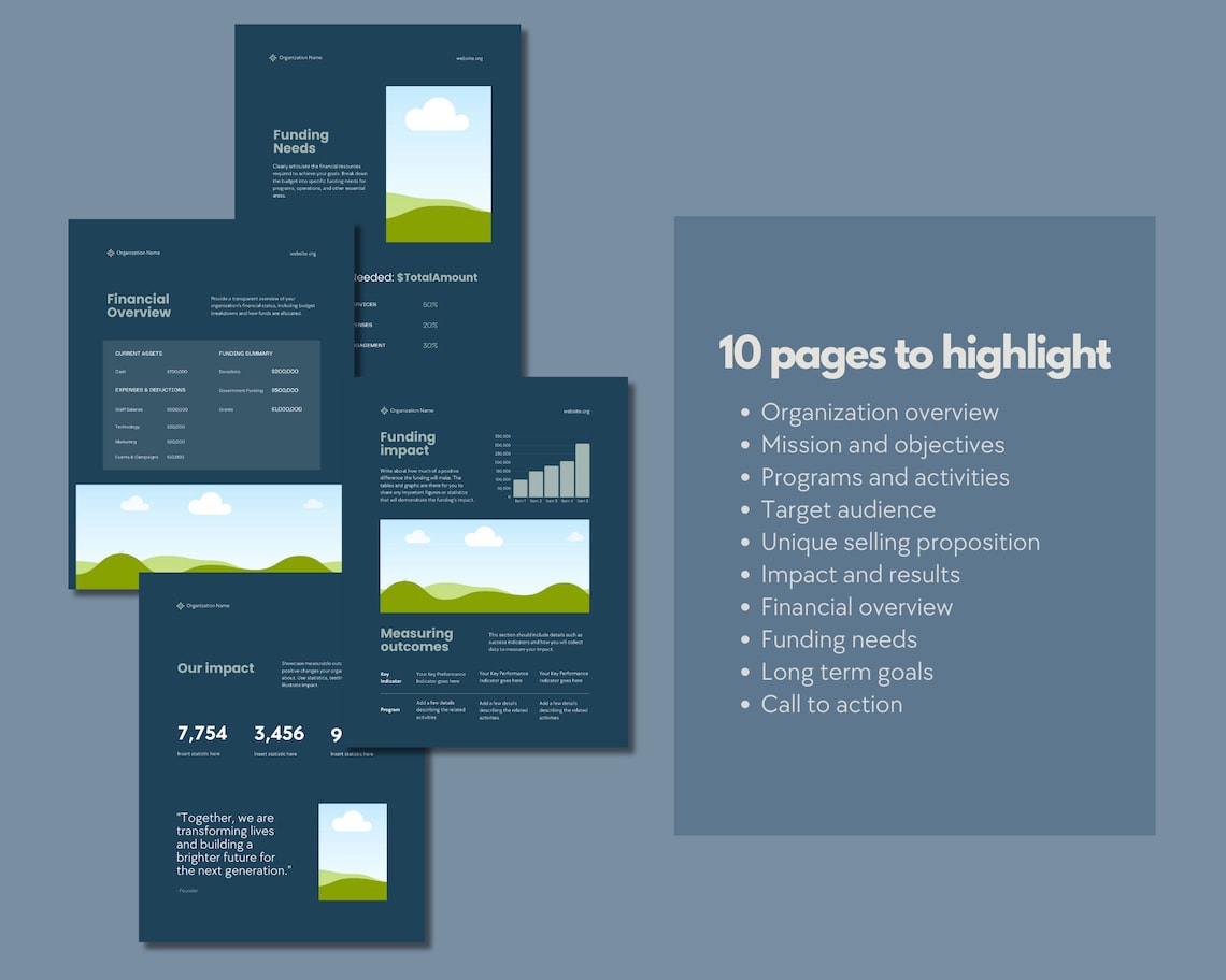 Nonprofit Case for Support Template Fundraising Proposal - Etsy Canada