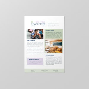 One Page Newsletter Template | Organization Business Newsletter ...