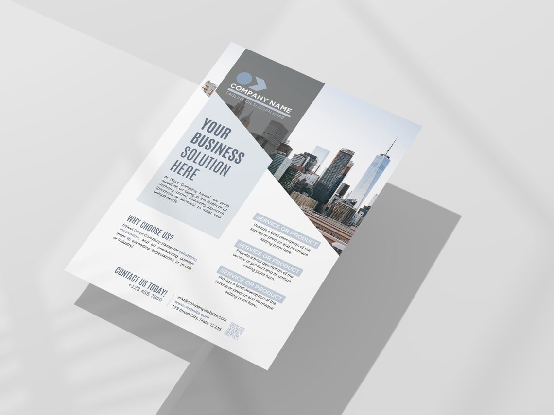 Business One-pager Template | Business Summary Page | Corporate ...