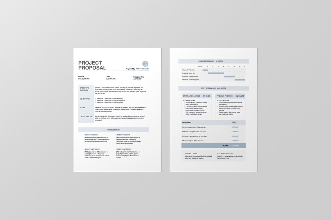 Project Proposal Template Client Proposal Template Minimal Brief ...