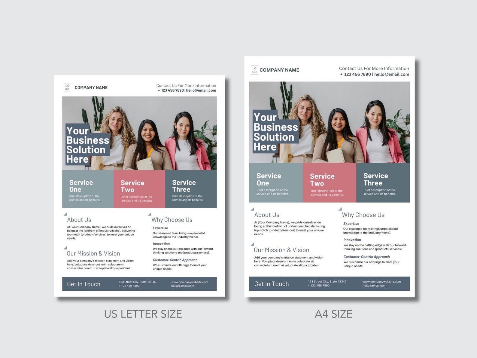 Corporate One-pager Template | Business Summary Page | Modern Clean ...