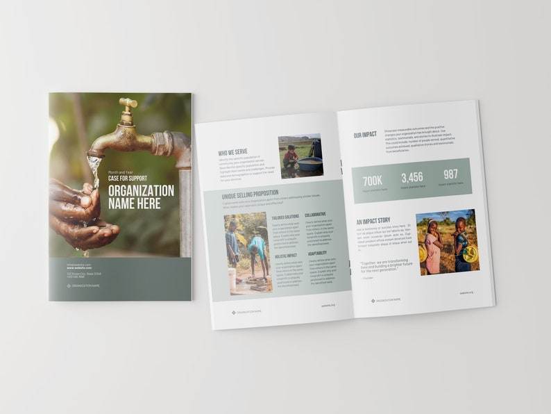 Nonprofit Case for Support Template | Fundraising Proposal | Charity ...