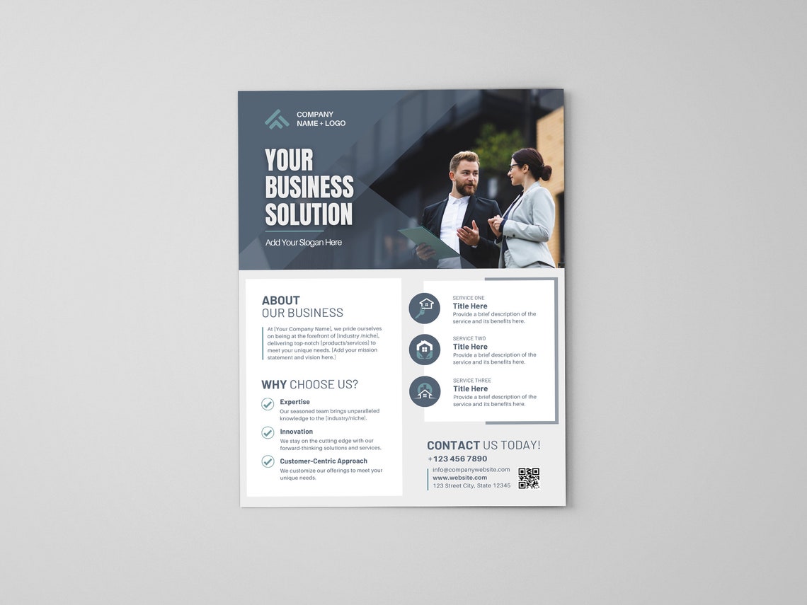 Corporate One-pager Template | Business Summary Page | Corporate ...