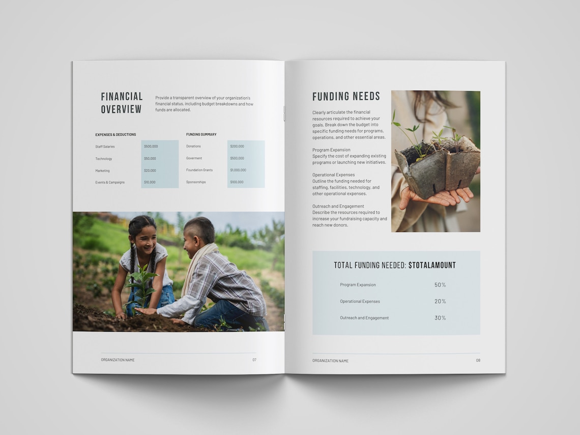 Nonprofit Case for Support Template | Fundraising Proposal | Charity ...