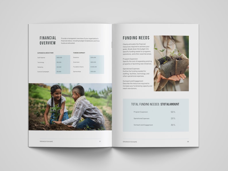 Nonprofit Case for Support Template | Fundraising Proposal | Charity ...