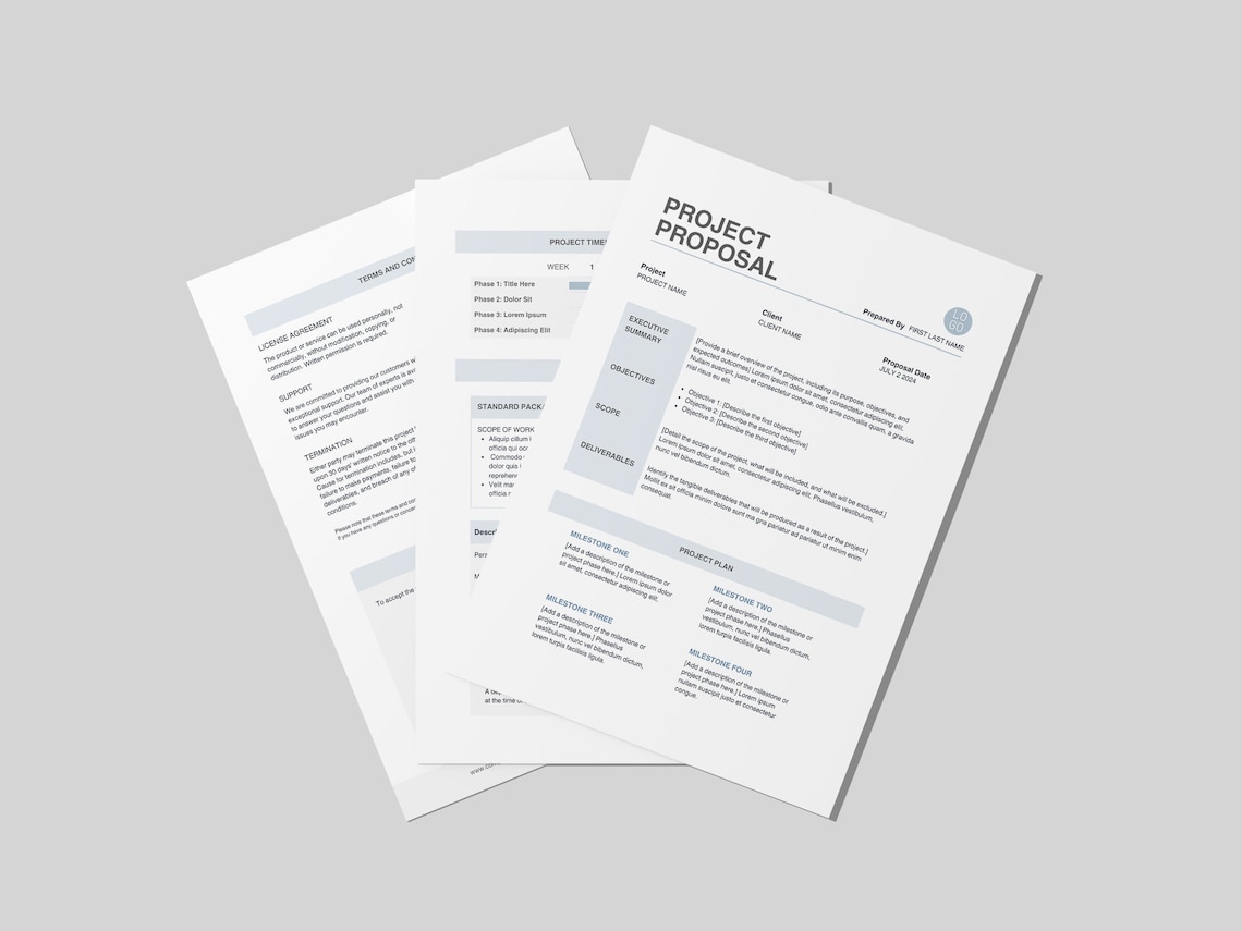 Project Proposal Template | Client Proposal Template | Minimal Brief ...