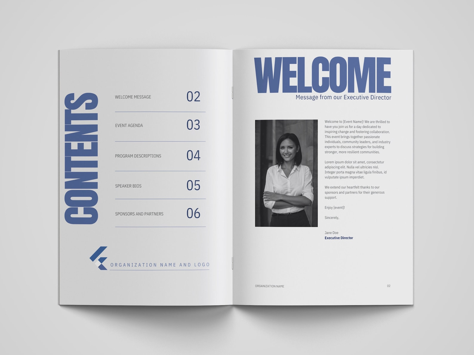 Nonprofit Event Program Template | Canva Template - Etsy