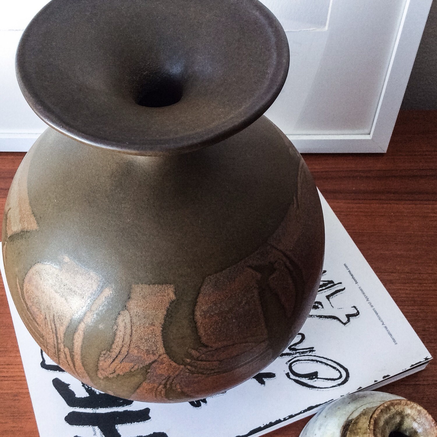 Large California Pottery Sphere Vase by SDW Designs West Raul Coronel ...