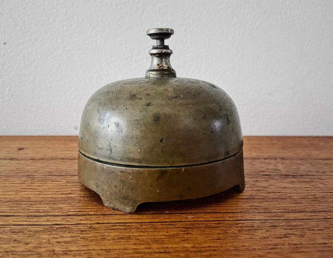 Large Brass Bell Ring Hotel Antique Solid Brooklyn Salvage - Etsy