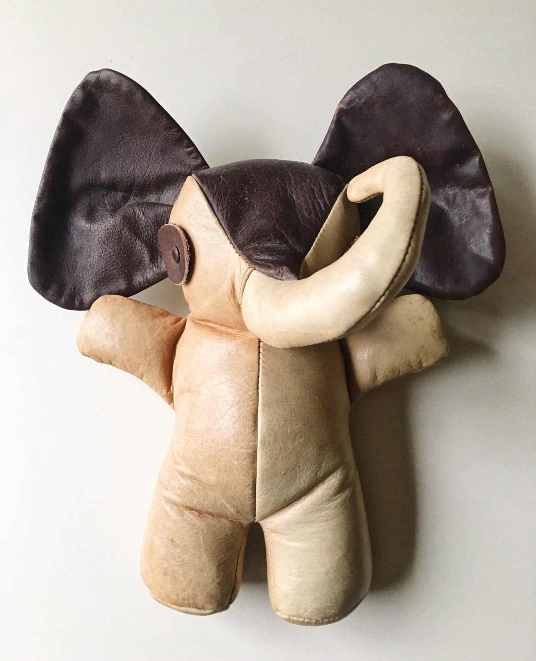 Vintage Mundi Brazil Leather Elephant Stuffed Doll - Etsy