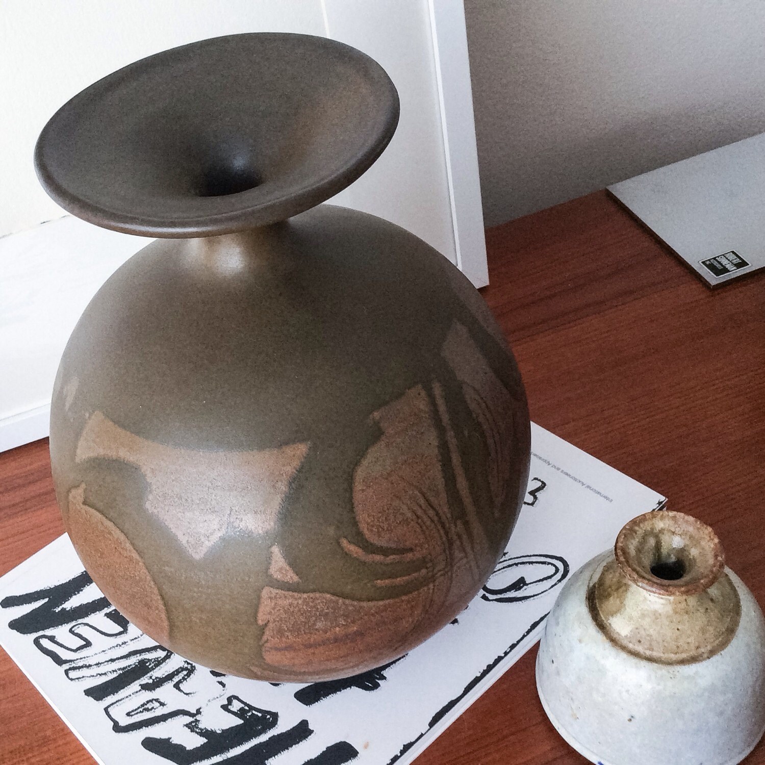 Large California Pottery Sphere Vase by SDW Designs West Raul Coronel ...