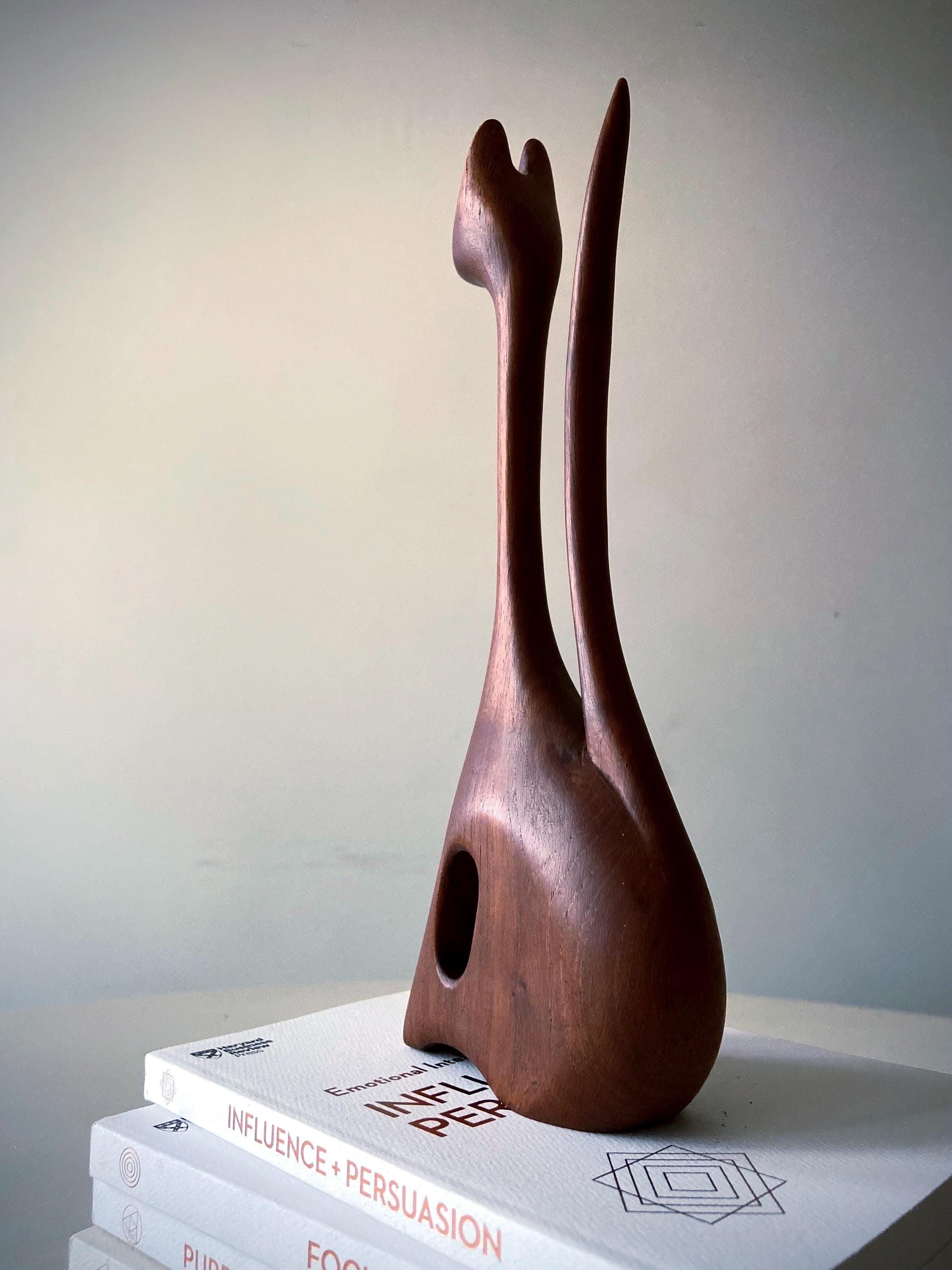 Rare Arne Basse Teak Cat Vintage Mid-century Abstract Denmark Carved - Etsy
